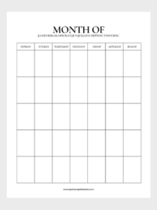 Free Calendar Printables PDF