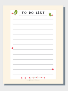 Free Printable To-Do Lists/Notes