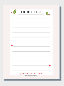 Free Printable To-Do Lists/Notes