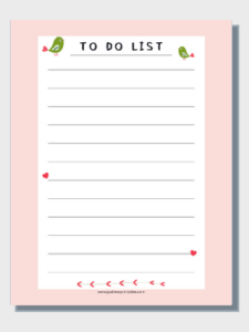 Free Printable To-Do Lists/Notes