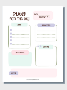 Free Printables Planner