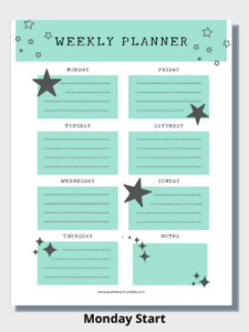 Free Weekly Plan Printable