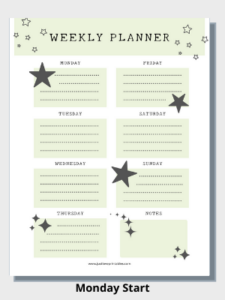 Free Weekly Plan Printable