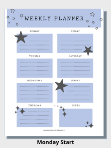 Free Weekly Plan Printable