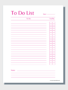 Free Printable To-Do Lists/Notes