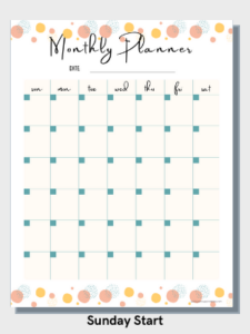 Free Printable Monthly Plan - Just Love Printables