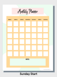 Free Printable Monthly Plan - Just Love Printables