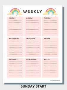 Free Weekly Plan Printable