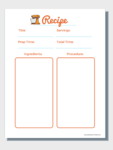 Free Printable Menu/Kitchen - Just Love Printables