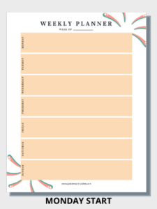 Free Weekly Plan Printable
