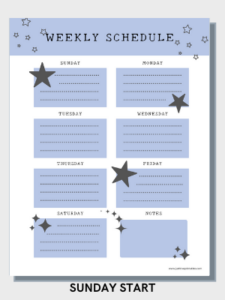 Free Weekly Plan Printable