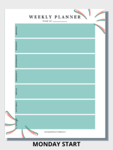 Free Weekly Plan Printable