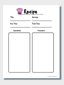 Free Printable Menu/Kitchen - Just Love Printables