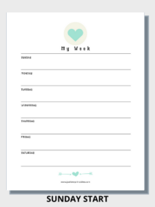 Free Weekly Plan Printable
