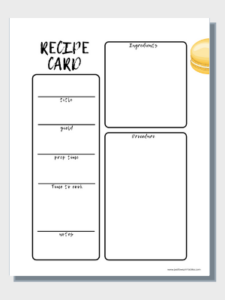 Free Printable Menu/Kitchen - Just Love Printables
