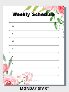 Free Weekly Plan Printable