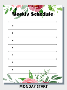 Free Weekly Plan Printable