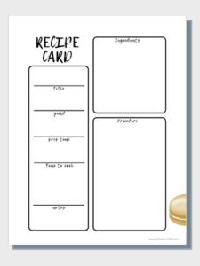 Free Printable Menu/Kitchen - Just Love Printables