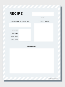 Free Printable Menu/Kitchen - Just Love Printables