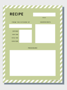 Free Printable Menu/Kitchen - Just Love Printables