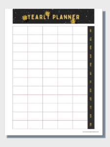 Free Printable Yearly Plan - Just Love Printables