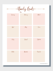 Free Printable Yearly Plan - Just Love Printables