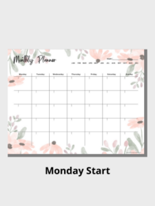Free Printable Monthly Plan - Just Love Printables