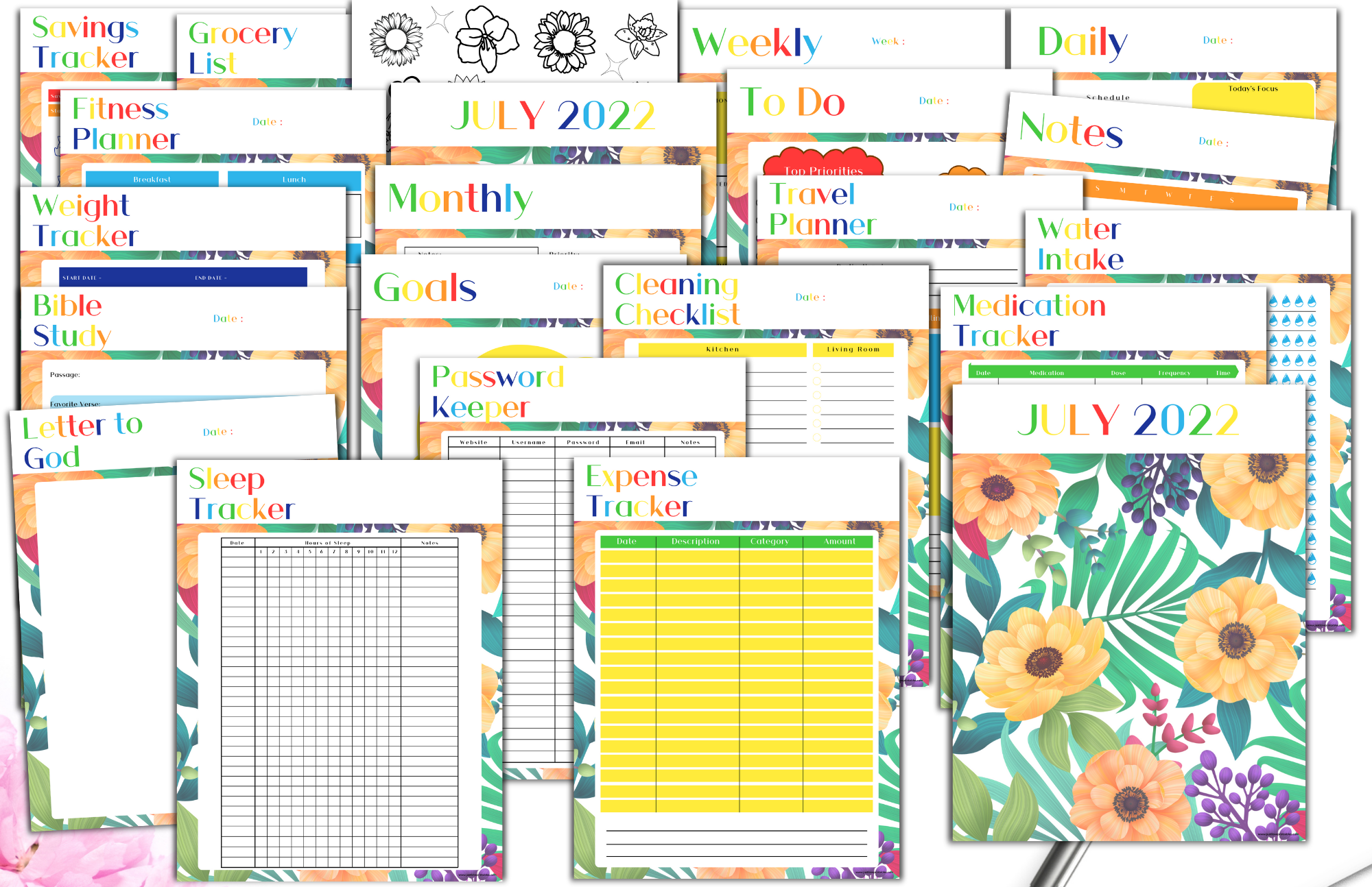 Free July 2022 Planner - Just Love Printables