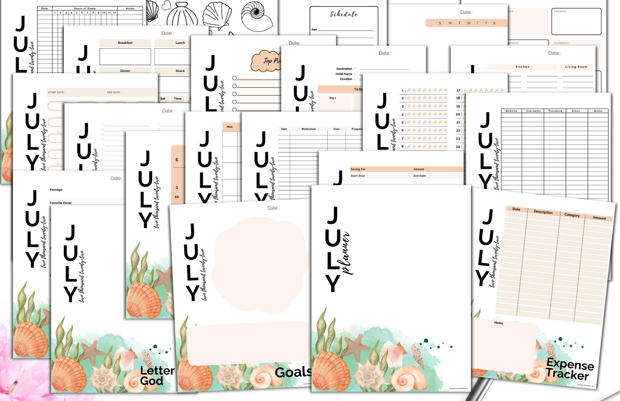 Free July 2022 Planner - Just Love Printables