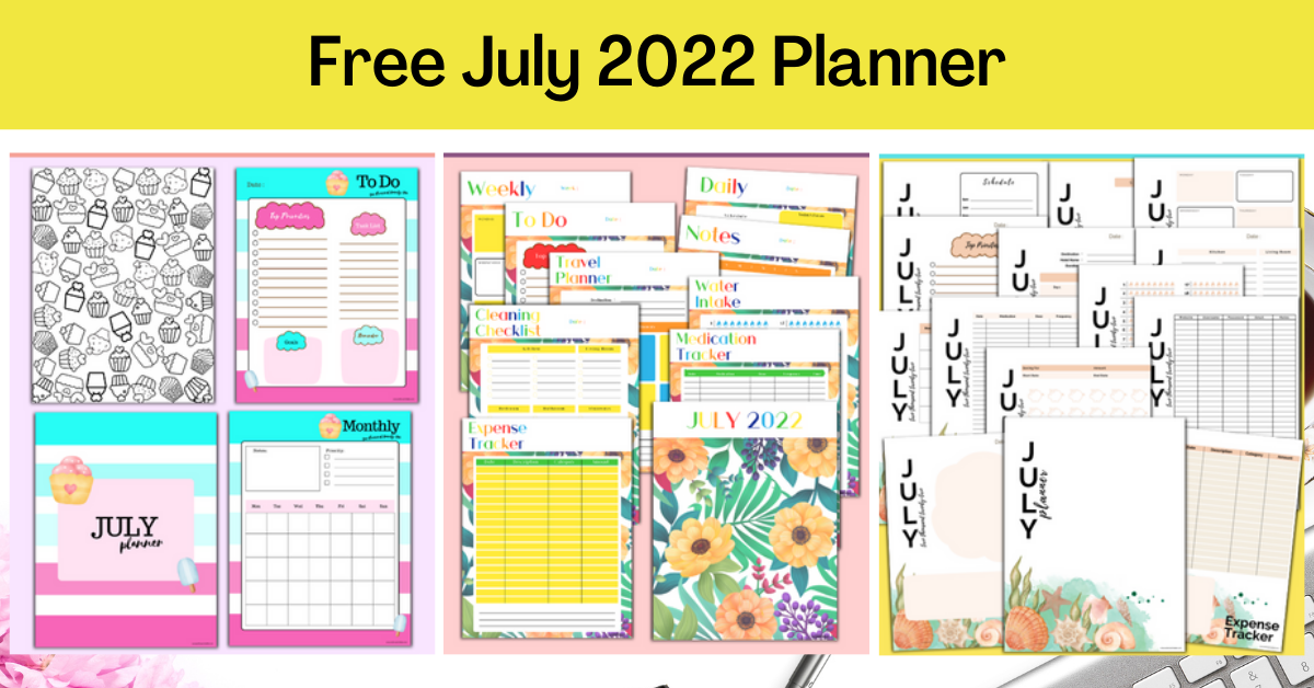 Free July 2022 Planner - Just Love Printables