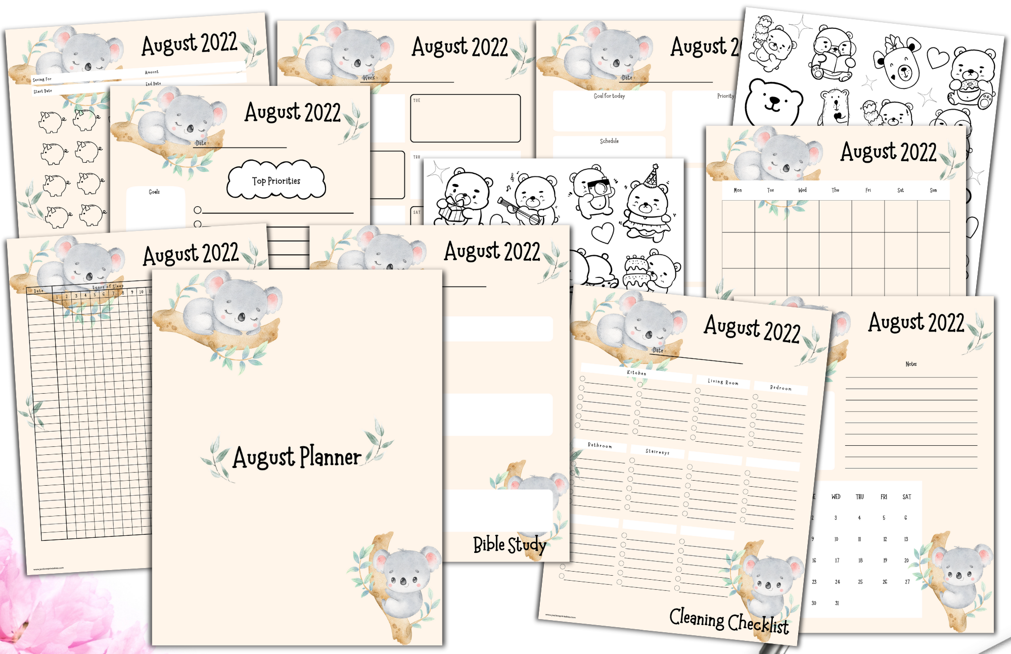 Free August 2022 Planner - Just Love Printables