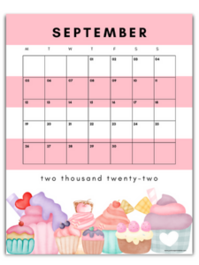 Free September 2022 Calendar - Just Love Printables
