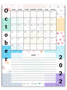 Free October 2022 Calendar - Just Love Printables