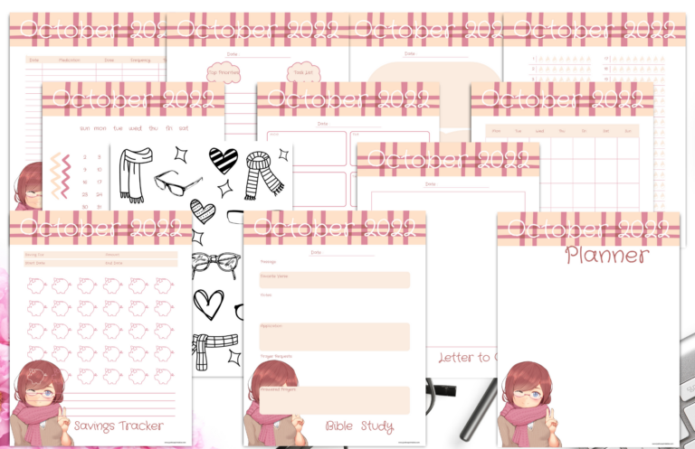 Free October 2022 Planner - Just Love Printables
