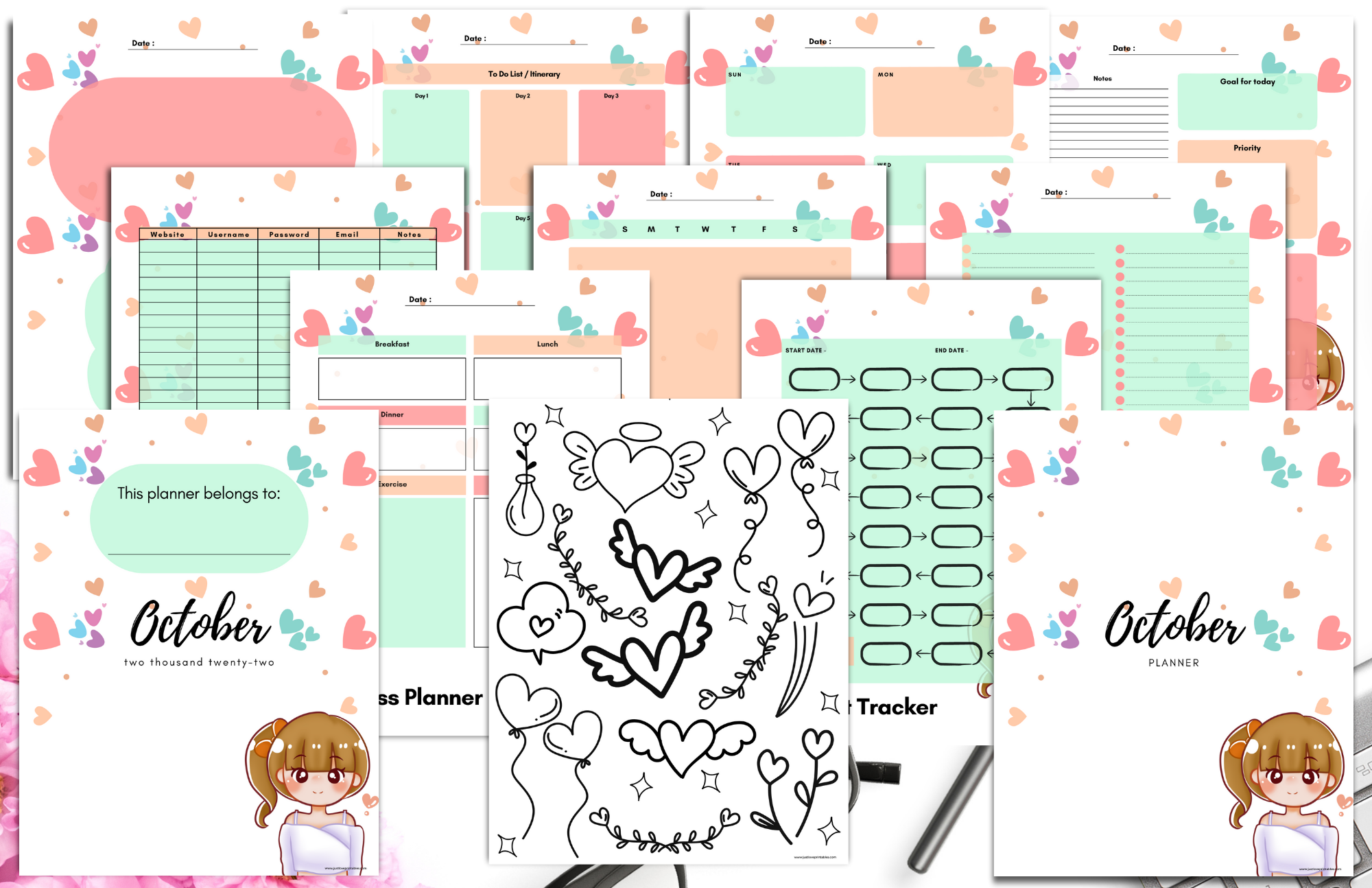 Free October 2022 Planner - Just Love Printables