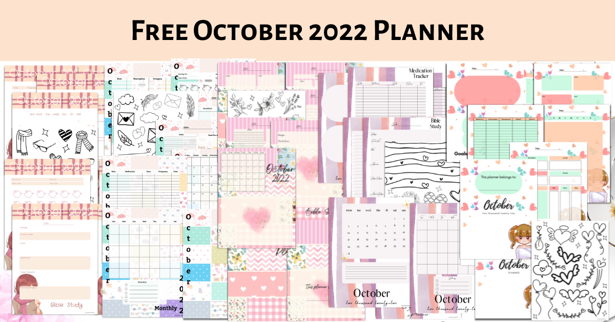Free October 2022 Planner - Just Love Printables