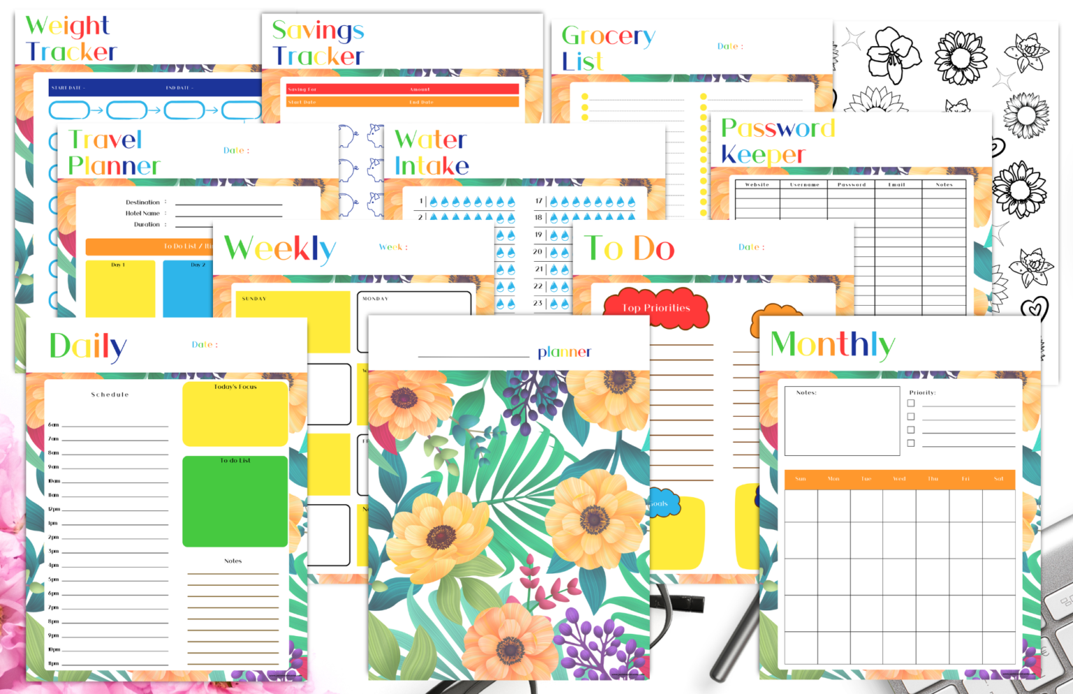 Free Undated Monthly Planner - Just Love Printables
