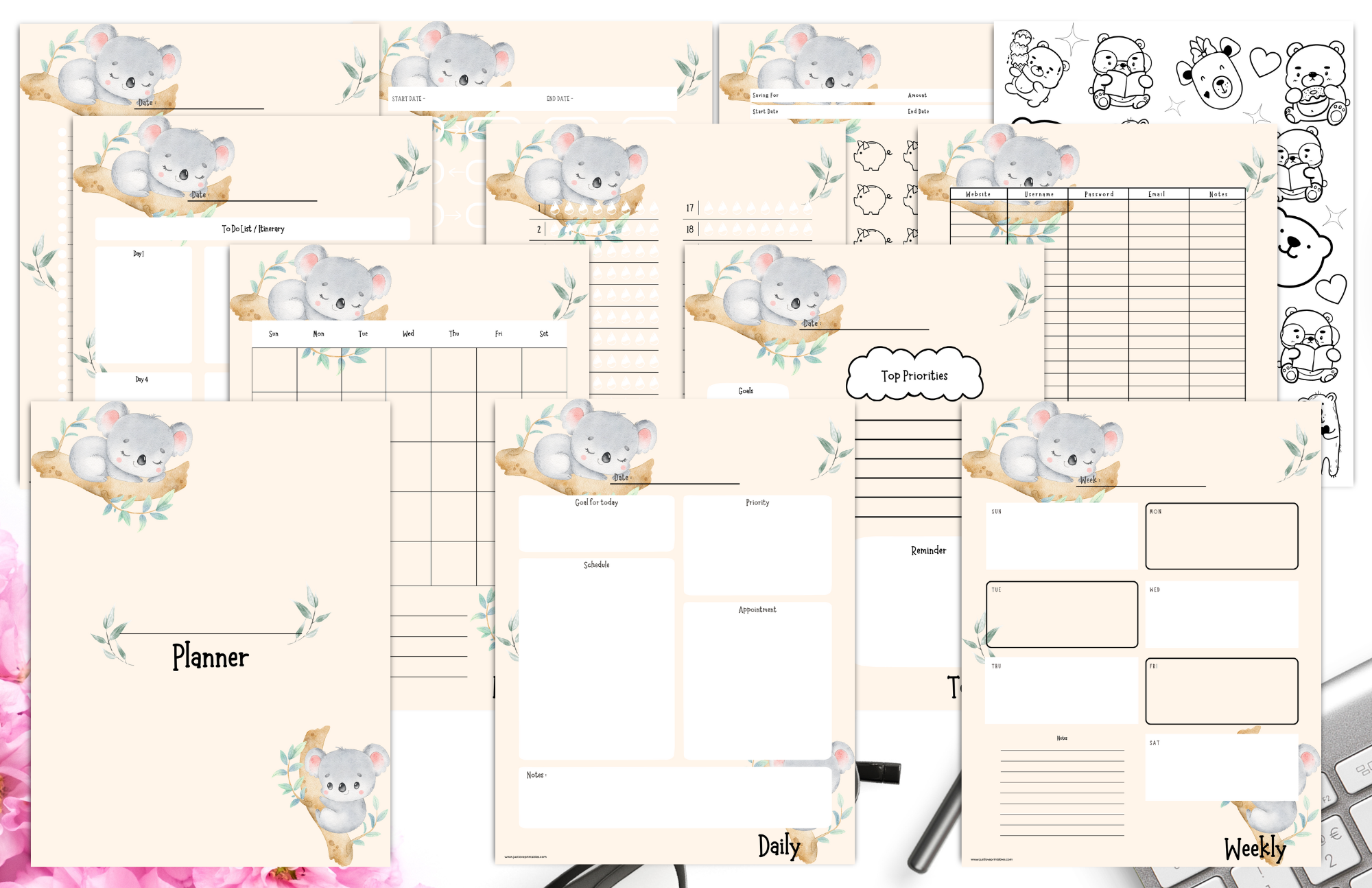 Free Undated Monthly Planner - Just Love Printables