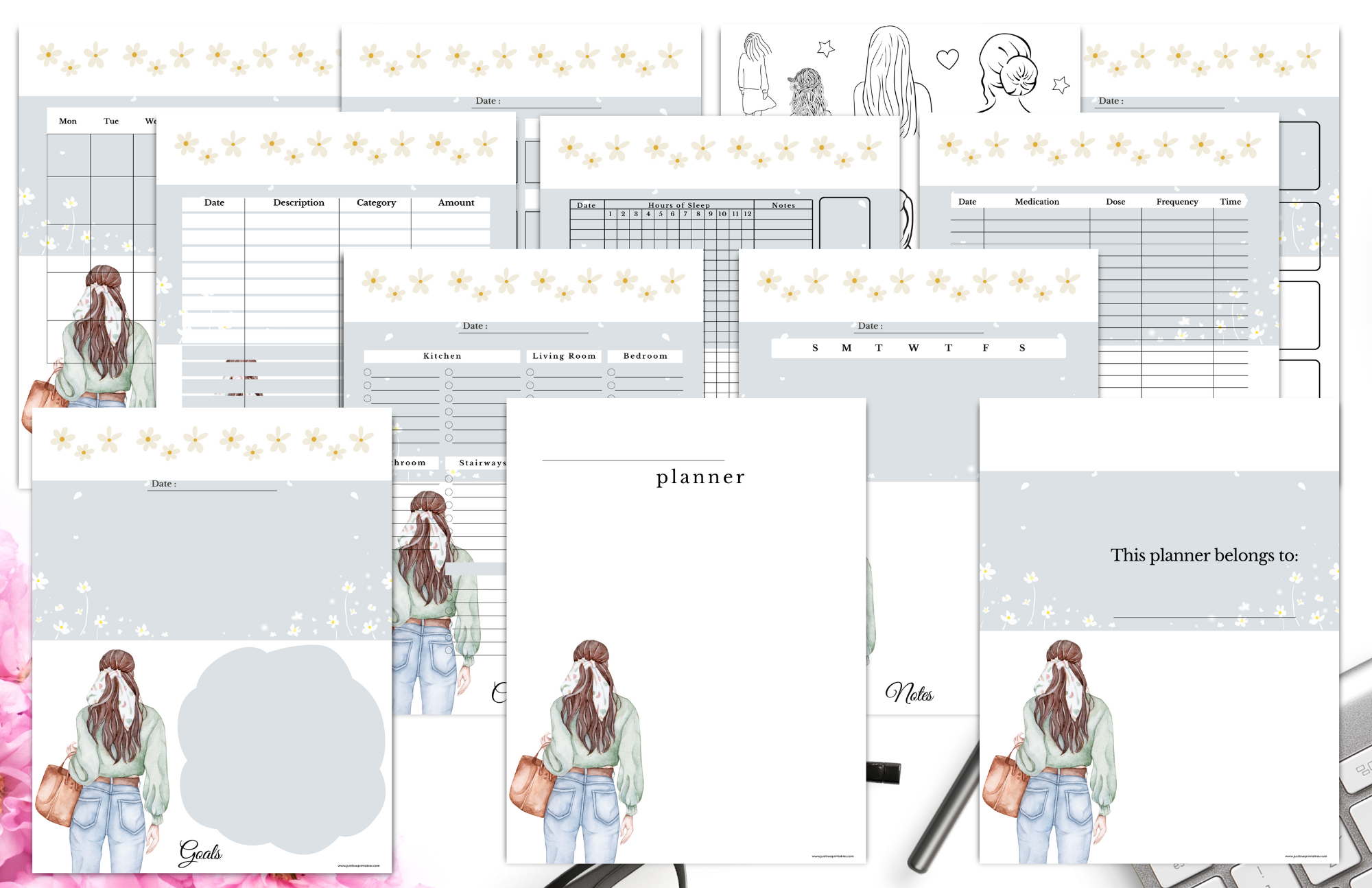 Free Undated Monthly Planner - Just Love Printables