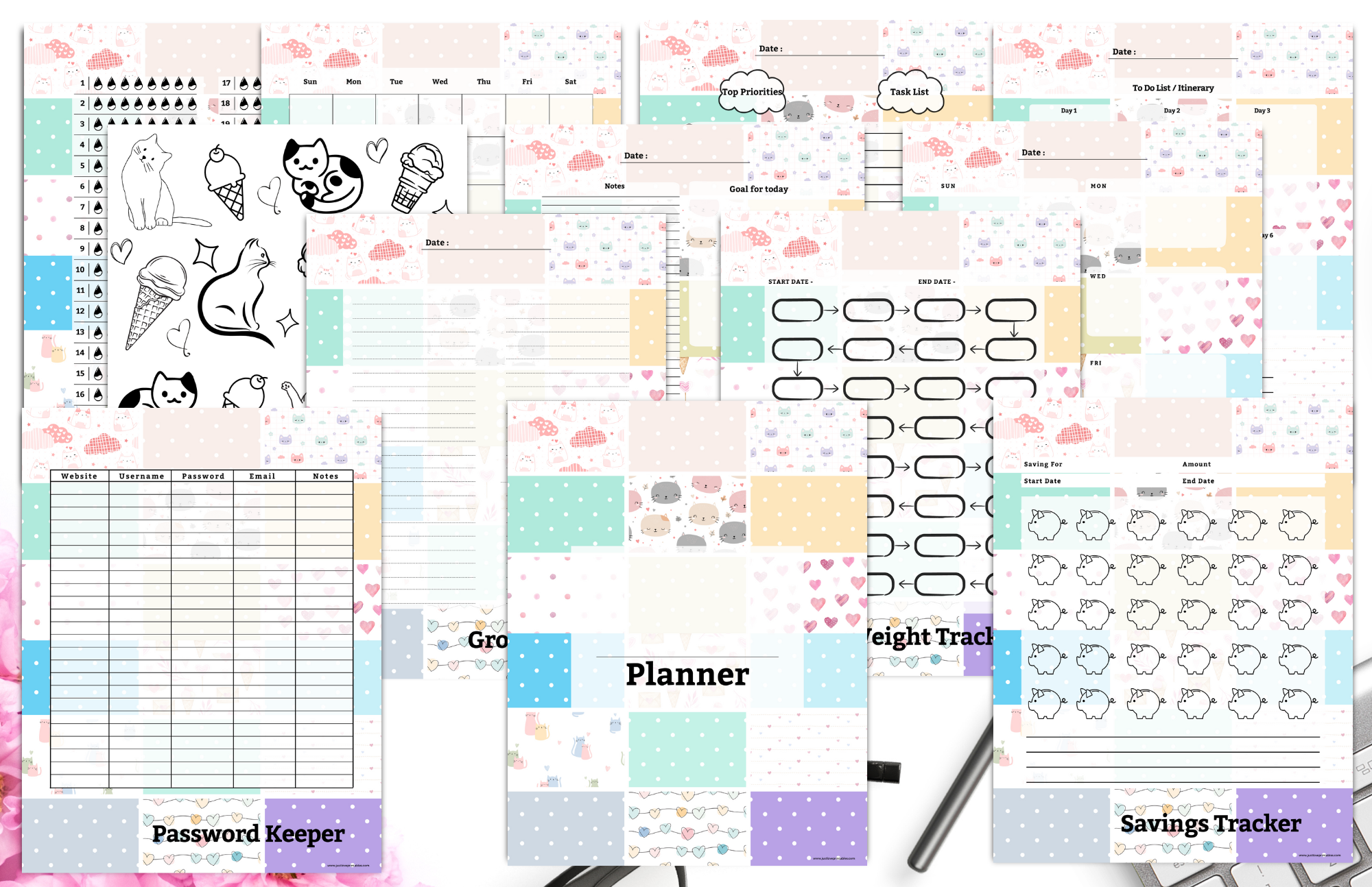 Free Undated Monthly Planner - Just Love Printables
