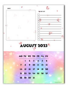 Free August 2023 Calendar - Just Love Printables