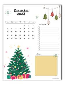 Free December 2023 Calendar - Just Love Printables