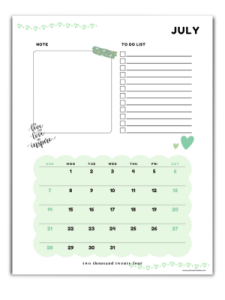 Free Undated Monthly Planner - Just Love Printables