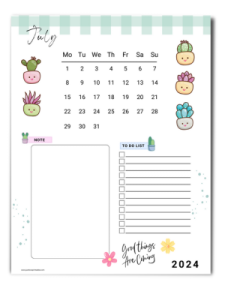 Free July 2024 Calendar - Just Love Printables