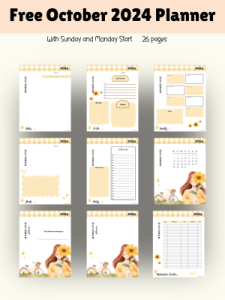 Free Undated Monthly Planner - Just Love Printables