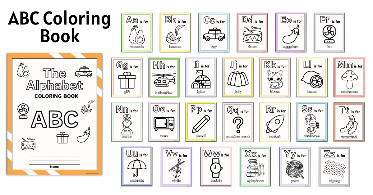 ABC COLORING BOOK - Just Love Printables